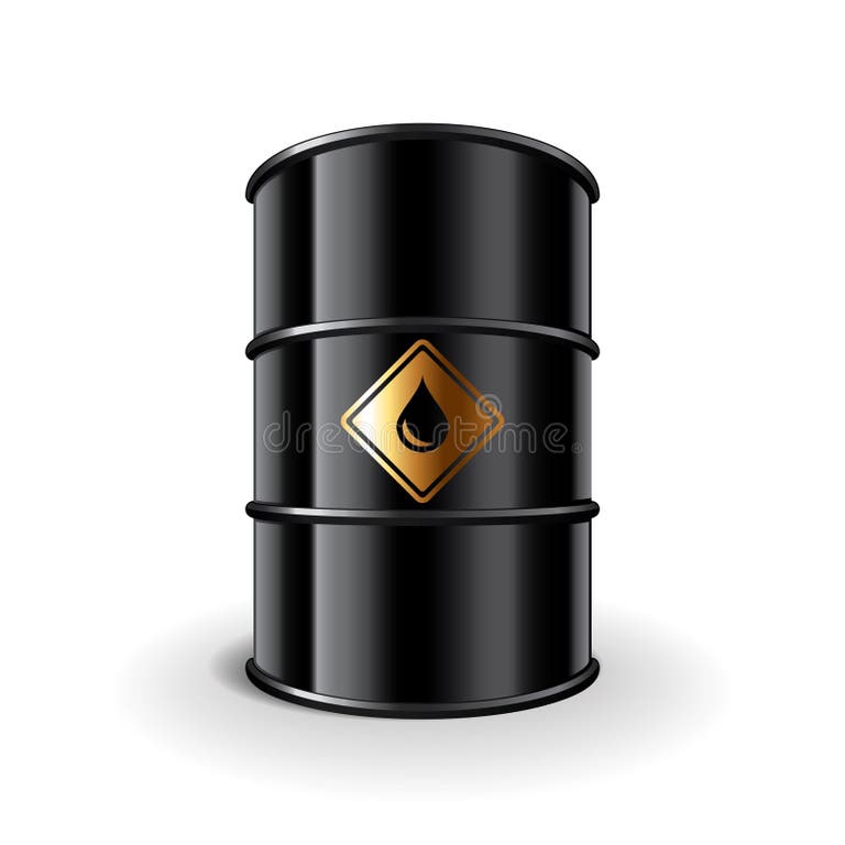 Olievat op witte vector vector illustratie. Illustration of begrip ...