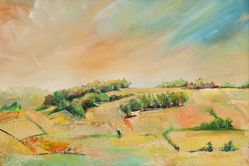 Olieverfschilderijen stock illustratie. Illustration of kleur - 66125411