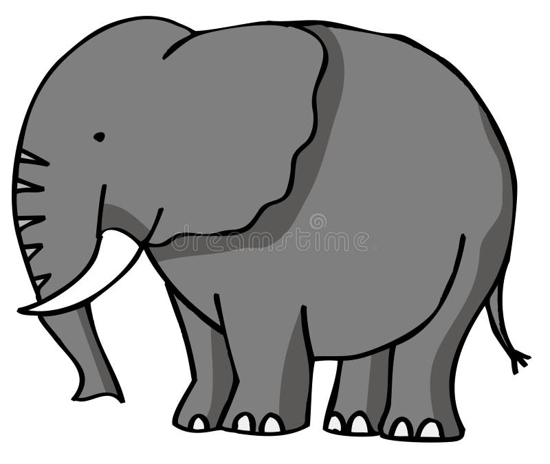 Olifant in ruimte stock illustratie. Illustration of telefoon - 34122204