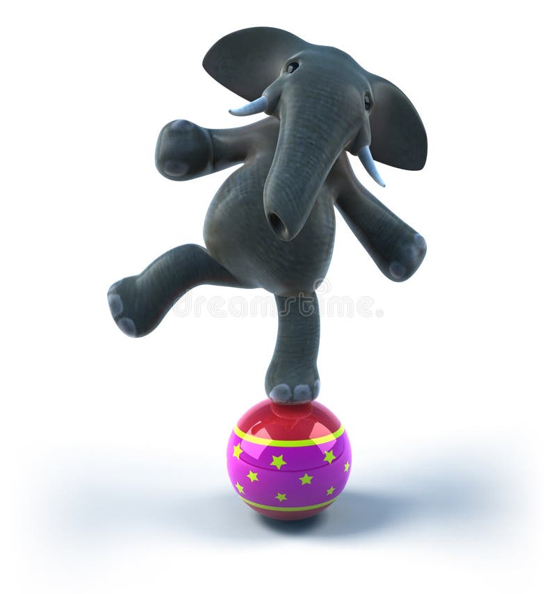Olifant in een circus stock illustratie. Illustration of wildernis ...