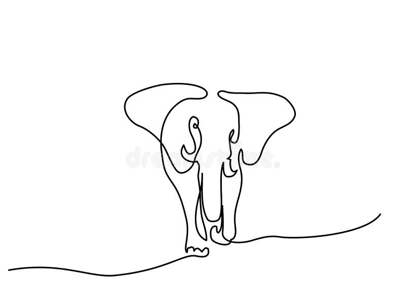 Olifant het lopen symbool vector illustratie. Illustration of olifant ...