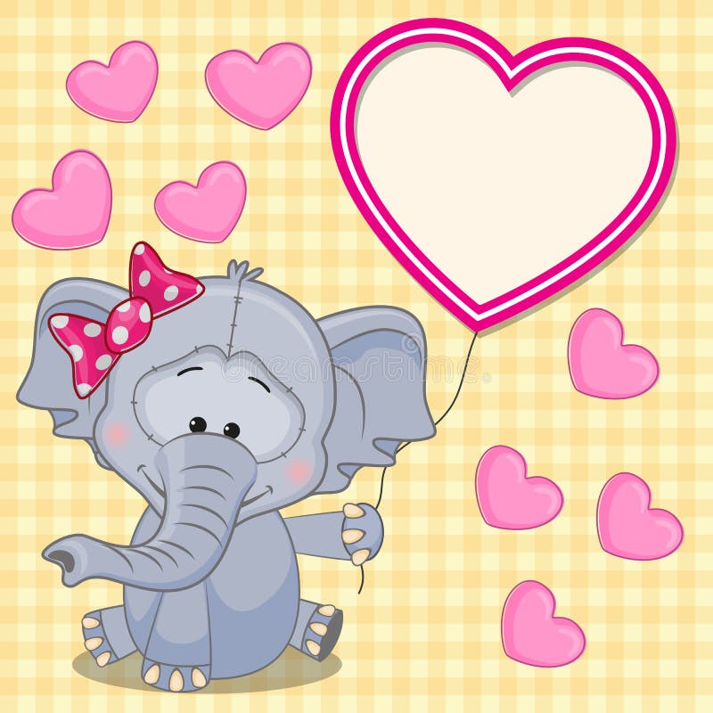 Het Hart van de olifant vector illustratie. Illustration of grijs - 1793956