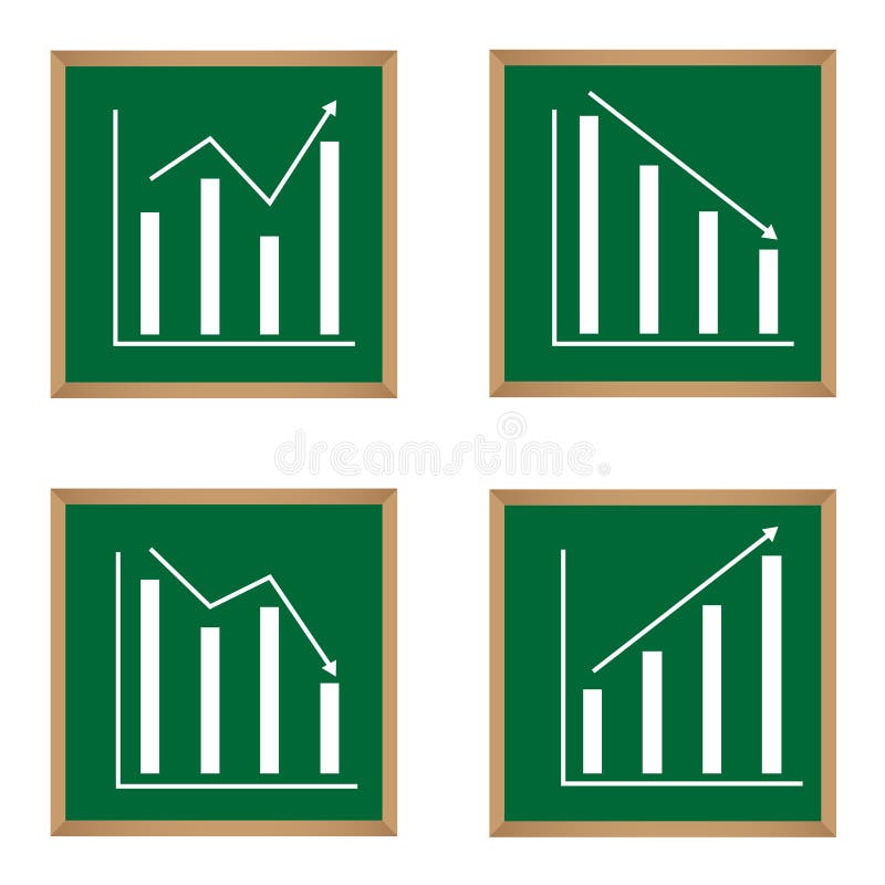 Olika grafer och diagram vektor illustrationer. Illustration av ...