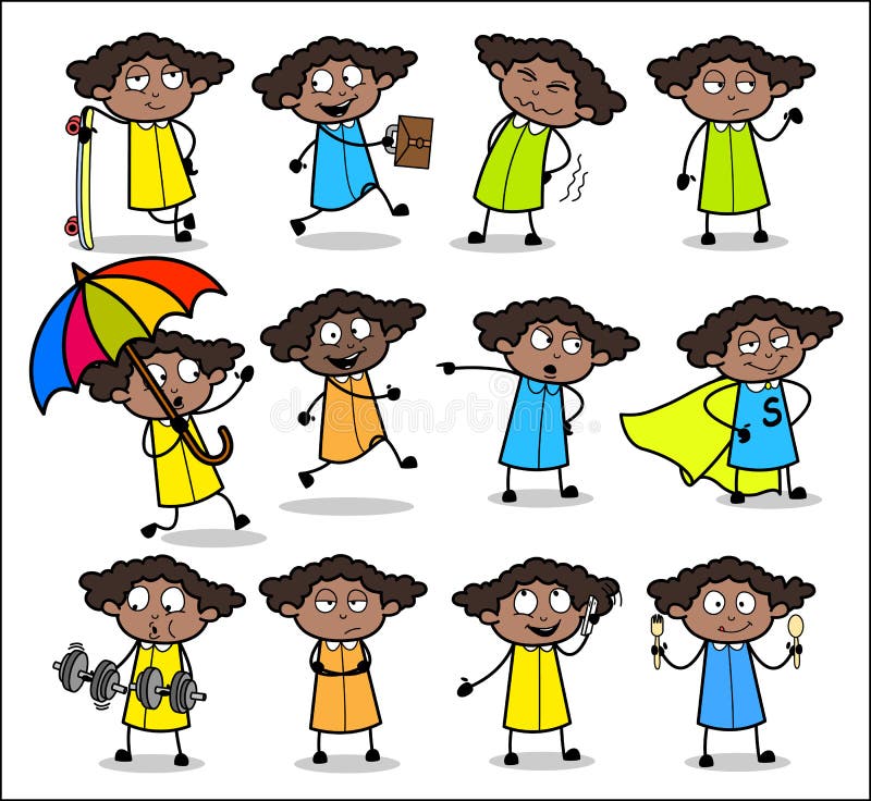 Olika Office Lady Poses - Concepts Vector-illustrationer Vektor ...