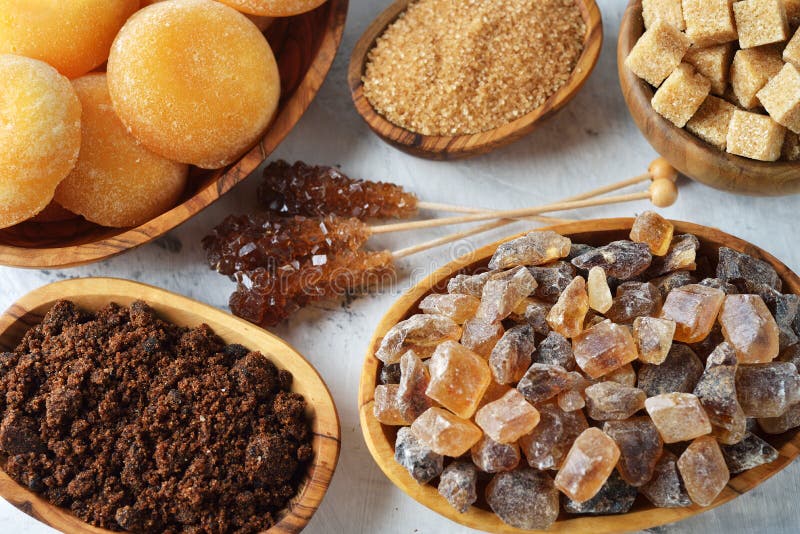 Olika Typer Av Brunt Socker Fotografering för Bildbyråer - Bild av ...