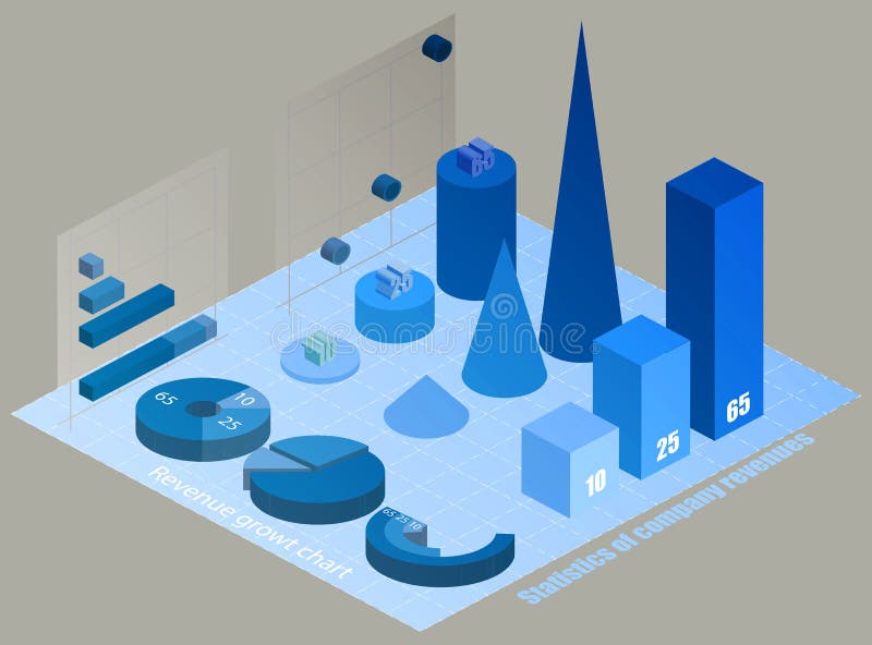 Olika typer av diagram vektor illustrationer. Illustration av info ...