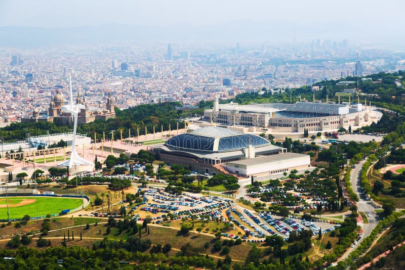 Olimpic Area of Montjuic. Barcelona Editorial Stock Photo - Image of ...
