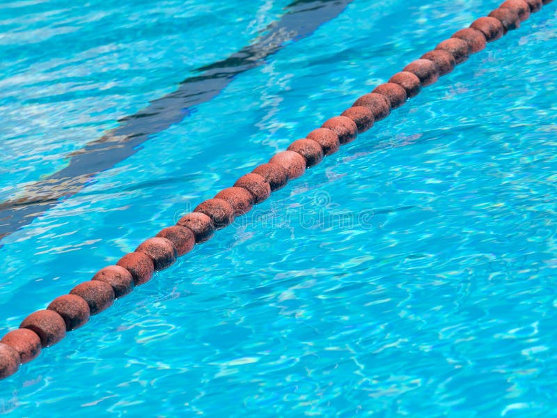 Olimpic Swimming Pool Orange Float Cork Marking Line Stock Image ...