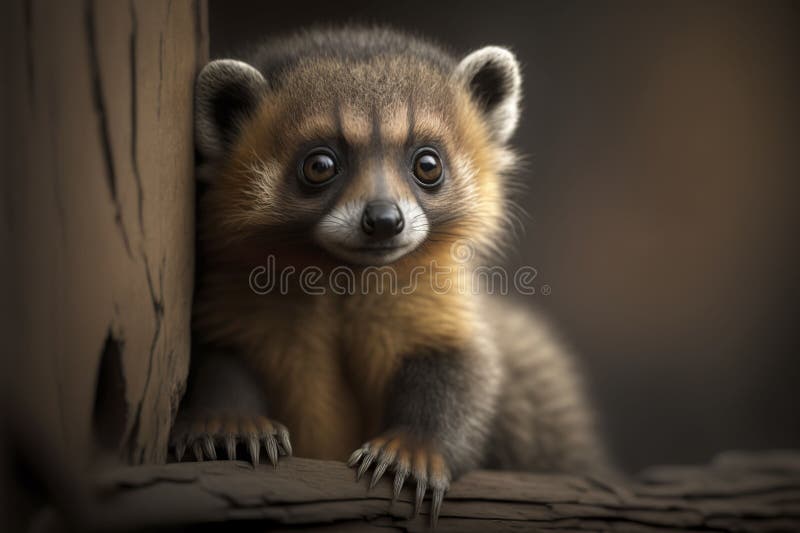 Olinguito. Generative AI stock illustration. Illustration of ...