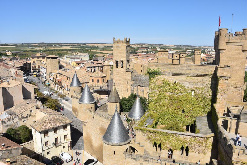 Olite, Spain - Aug 31, 2022: Palace of the Kings of Navarre of Olite ...