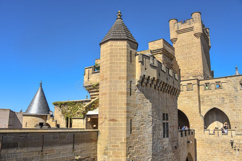 Olite, Spain - Aug 31, 2022: Palace of the Kings of Navarre of Olite ...