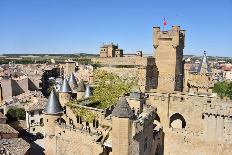 Olite, Spain - Aug 31, 2022: Palace of the Kings of Navarre of Olite ...