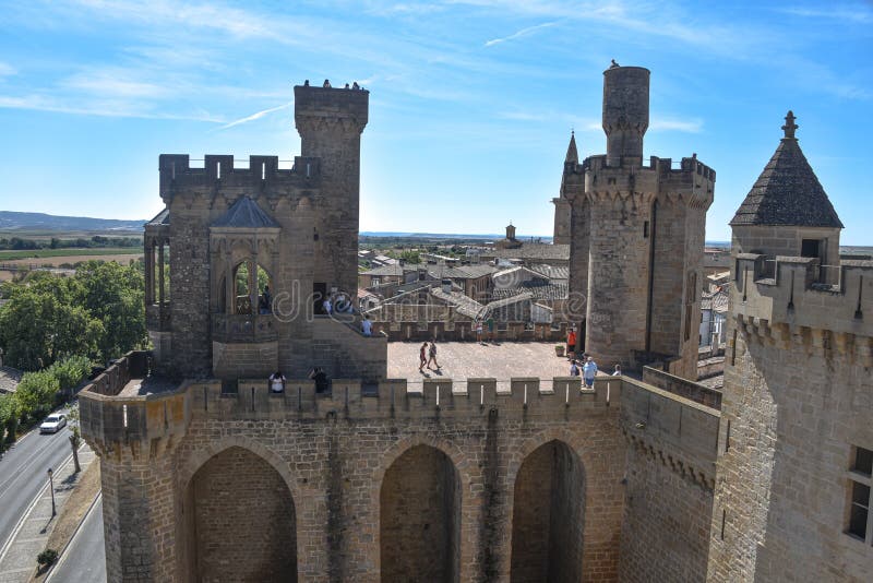 Olite, Spain - Aug 31, 2022: Palace of the Kings of Navarre of Olite ...