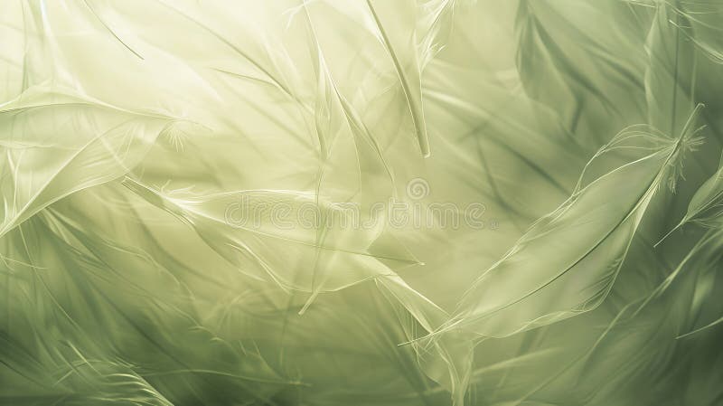 An Olive Abstract Background with a Light, Airy Feather Texture. the ...