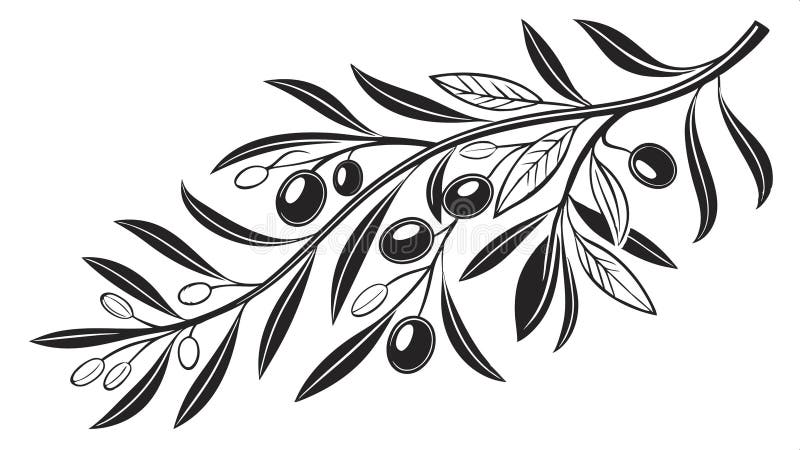 Olive Branch Corner Frame, Elegant Plant Border Vector Design ...