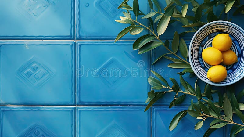 Blue Tiles Lemon Background Stock Illustrations – 282 Blue Tiles Lemon Background Stock ...