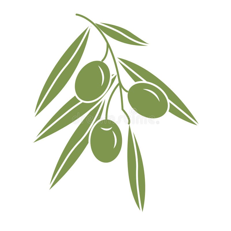 Olive Branch. Simple Icon for Your Design Stock Vector - Illustration ...