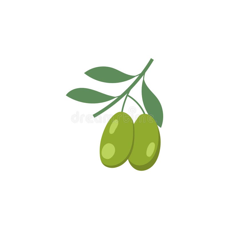 Olive Fruit Icon Design Template Illustration Vector Isolated Stock ...