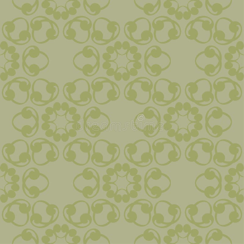 Olive Green Floral Seamless Pattern Stock Vector - Illustration of ...