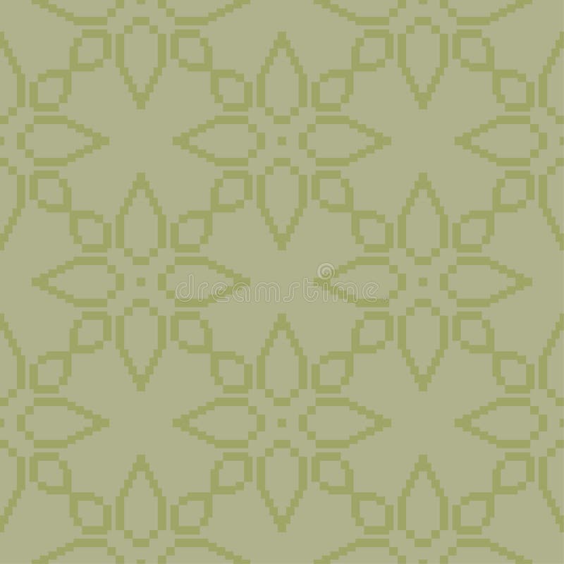 Olive Green Floral Seamless Pattern Stock Vector - Illustration of ...