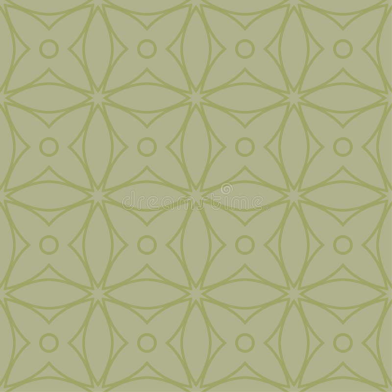 Olive Green Geometric Ornament. Seamless Pattern Stock Vector ...