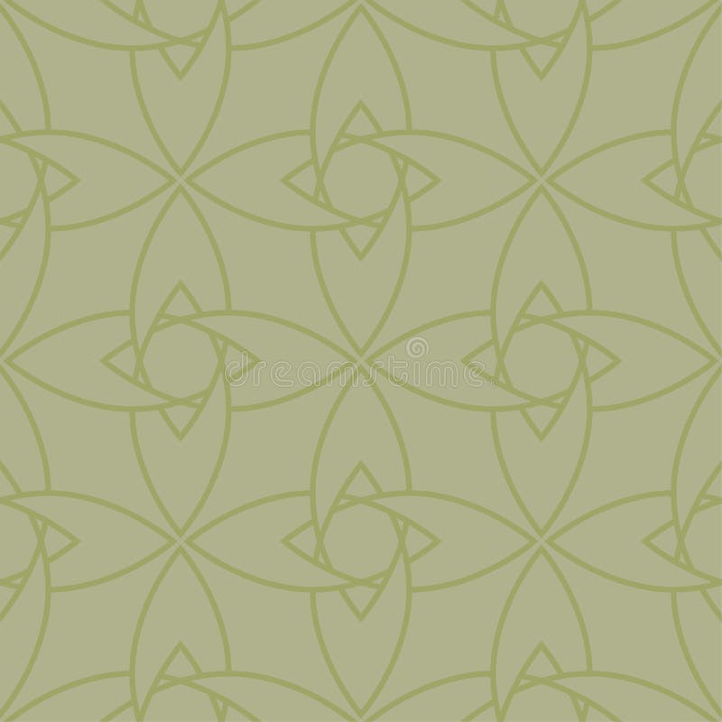 Olive Green Geometric Ornament. Seamless Pattern Stock Vector ...