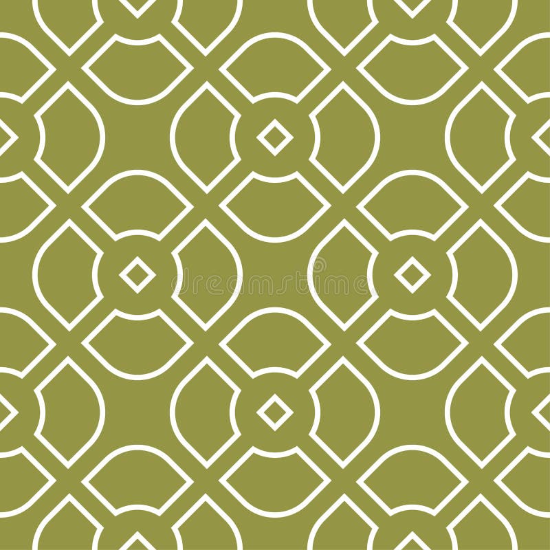 Olive Green Geometric Ornament. Seamless Pattern Stock Vector ...