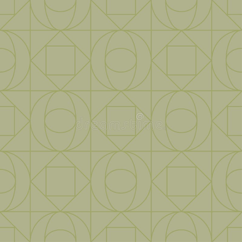 Olive Green Geometric Print. Seamless Pattern Stock Vector ...