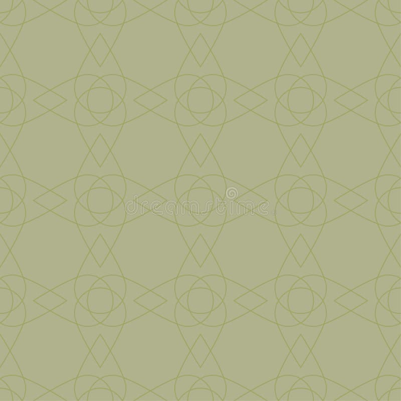 Olive Green Geometric Seamless Pattern Stock Vector - Illustration of ...