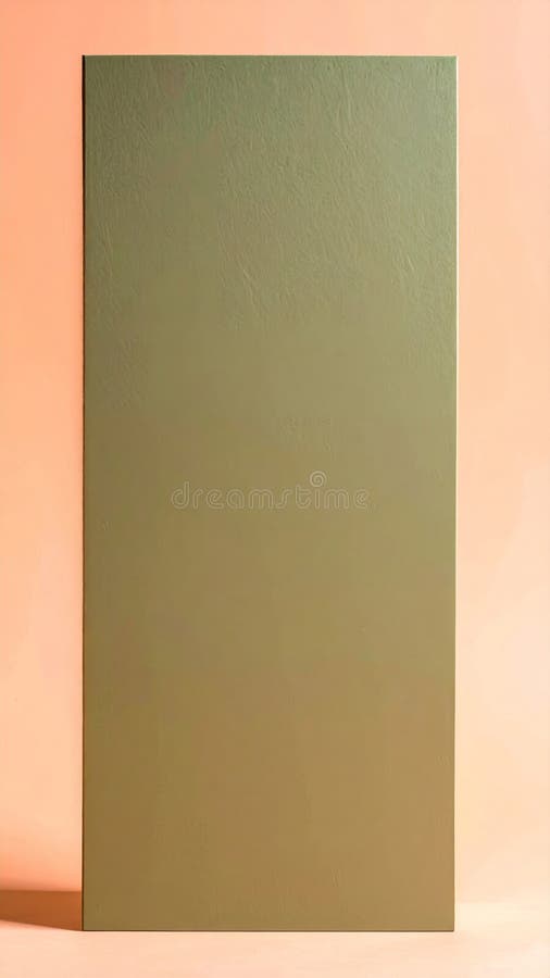 Olive Green Metallic Textured Rectangle on Neutral Backdrop Clean ...