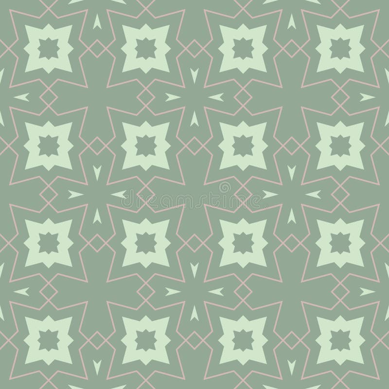 Olive Green Seamless Geometric Pattern Stock Vector - Illustration of ...
