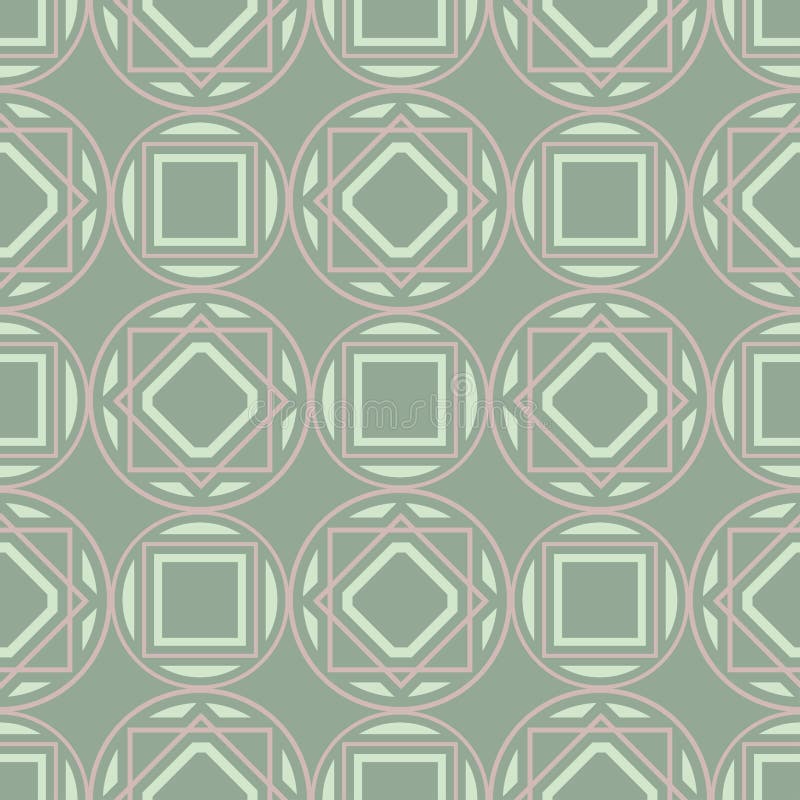 Olive Green Seamless Geometric Pattern Stock Vector - Illustration of ...