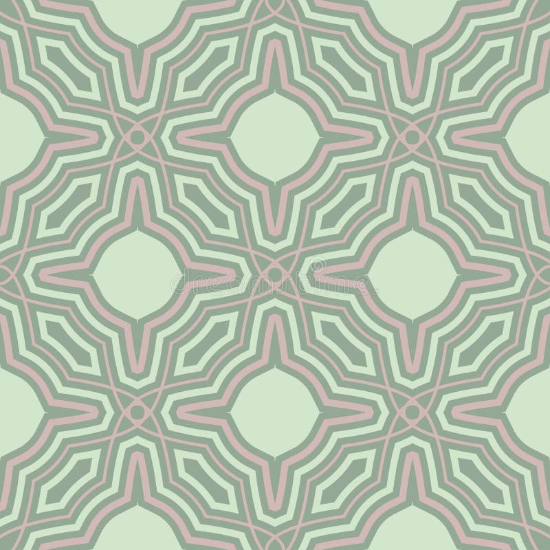 Olive Green Seamless Geometric Pattern Stock Vector - Illustration of ...