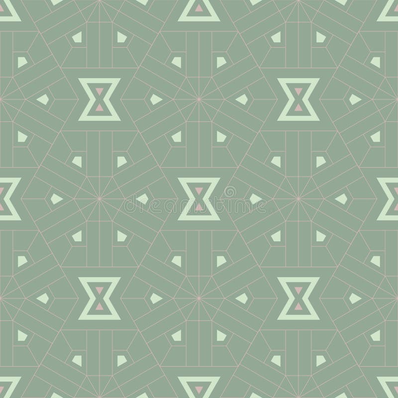 Olive Green Seamless Geometric Pattern Stock Vector - Illustration of ...