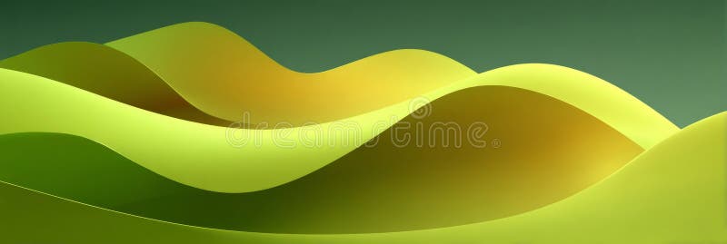 Olive Green Wavy Gradient Abstract Background with Flowing Lines and ...