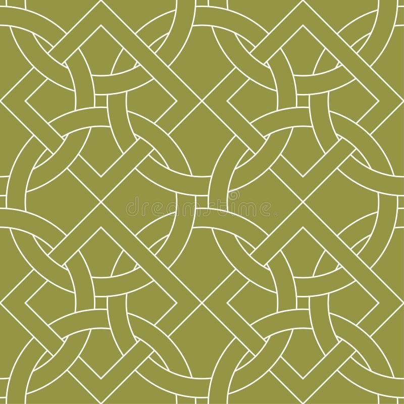 Olive Green and White Geometric Print. Seamless Pattern Stock Vector ...