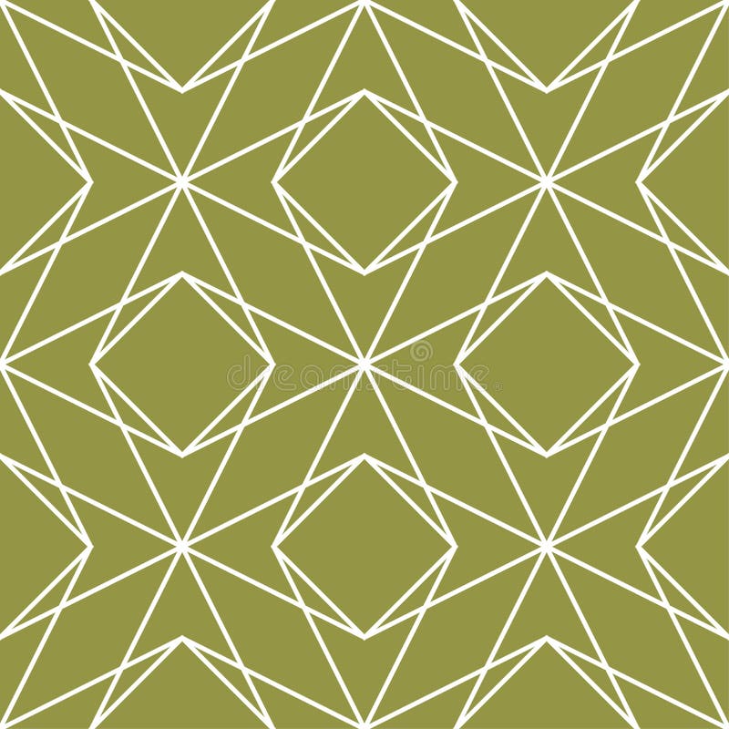Olive Green and White Geometric Print. Seamless Pattern Stock Vector ...