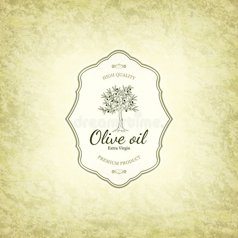 Olive oil label template stock vector. Illustration of natural - 20952814