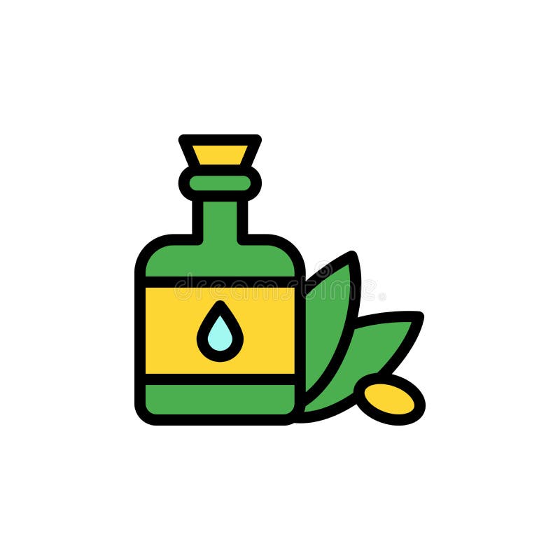 Olive Leaf Flask Icon. Simple Color with Outline Vector Elements of ...