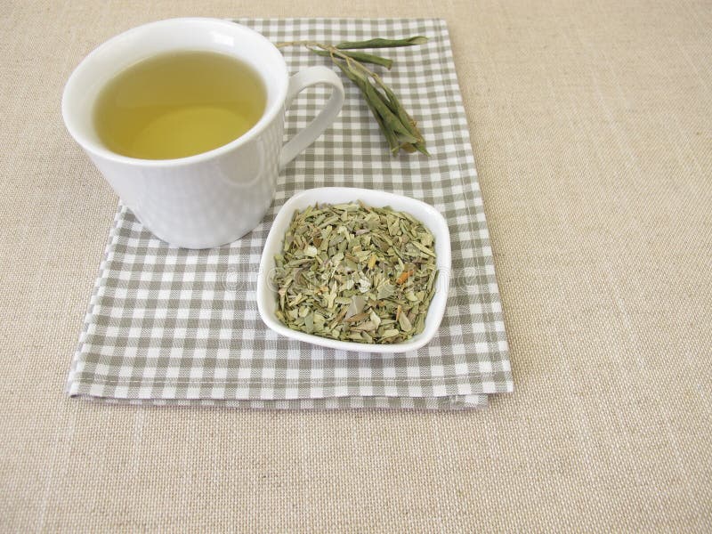 Olive Leaf Tea - Tea from Dried and Cut Olive Leaves Stock Photo ...