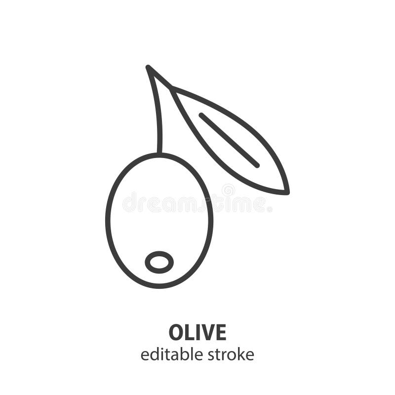 Olive Line Icon. Symbol Olive Oil Vector Illustration Stock ...