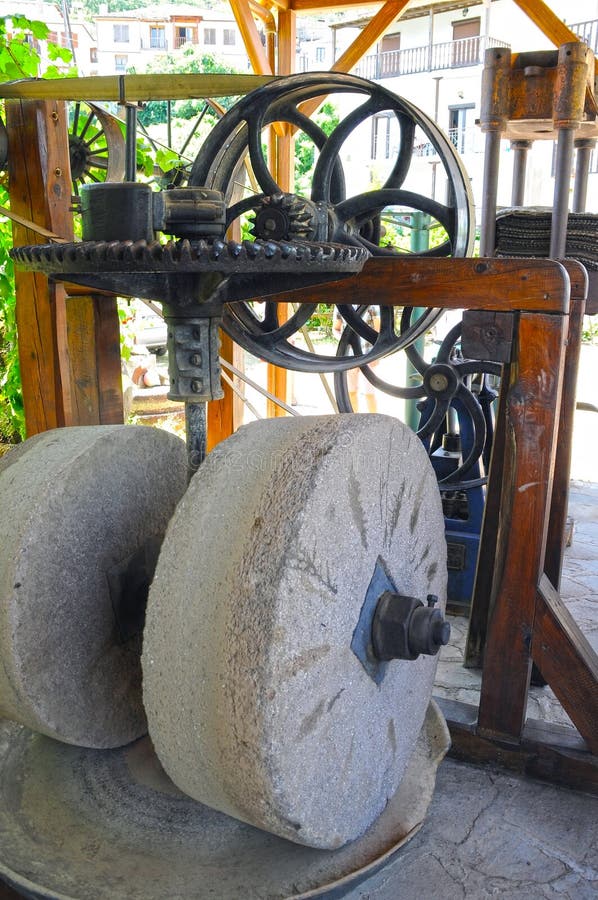 Olive machine stock image. Image of retro, tree, mediterranean - 33420239