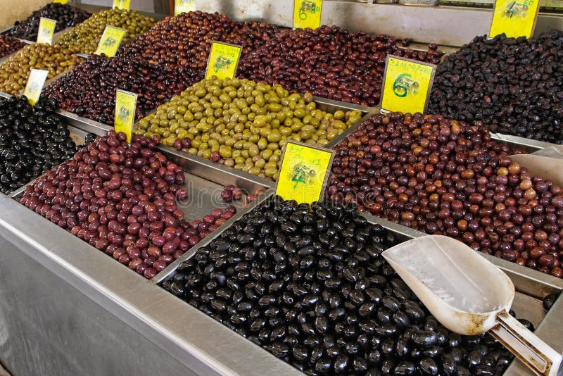 Olive market stock image. Image of edible, olives, mediterranean - 26438821