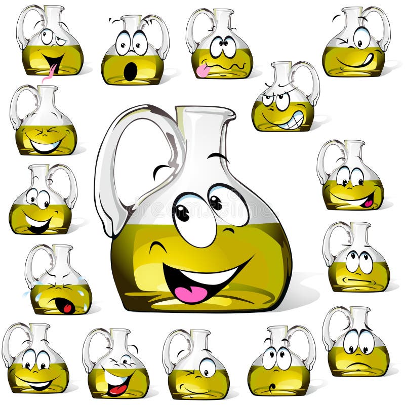 Cartoon Olive Oil