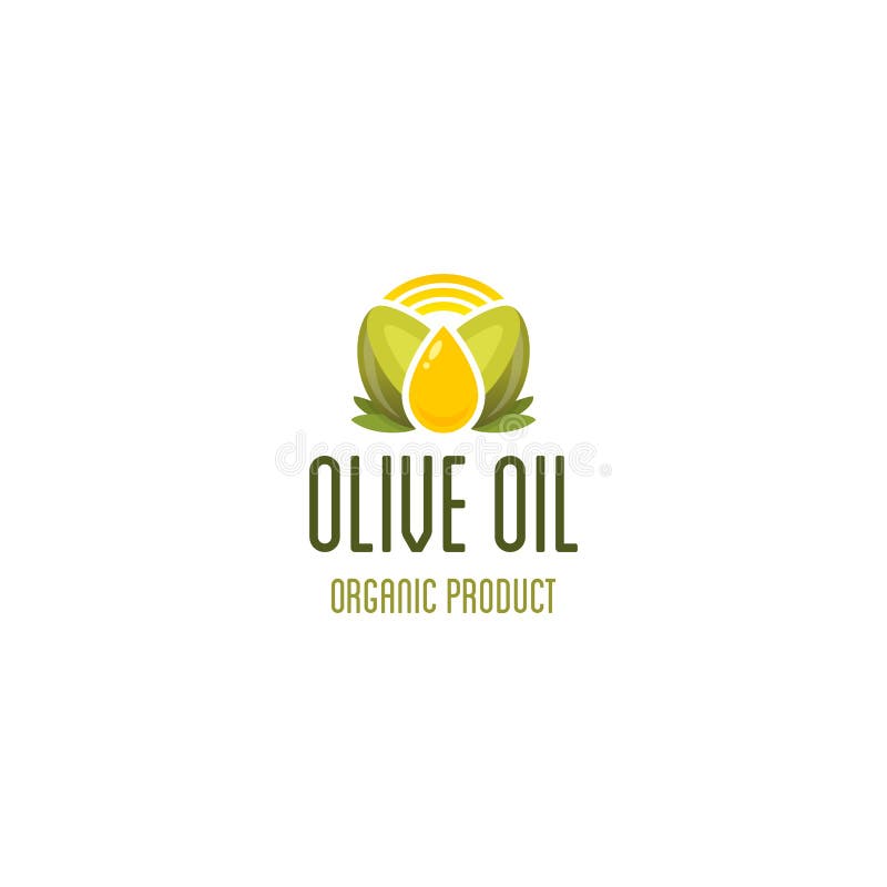 Olive Oil Drop Logo. Organic Olive Oil Design. Stock Vector ...