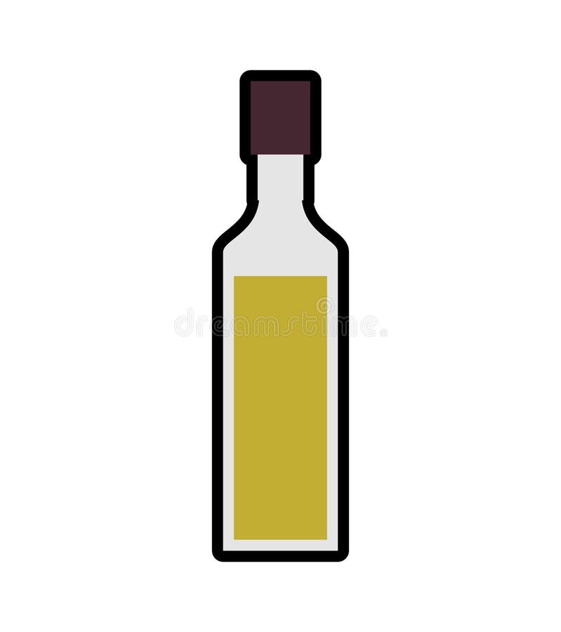 Olive Oil Inside Bottle of Glass Icon. Jar Design. Vector Graphi Stock ...