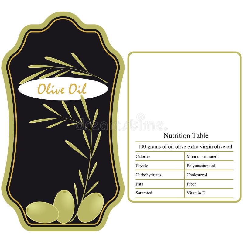Olive Oil / Label stock illustration. Illustration of healing - 20241319