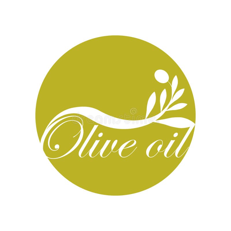 Olive Oil Label Design Text Icon Stock Vector - Illustration of drops ...