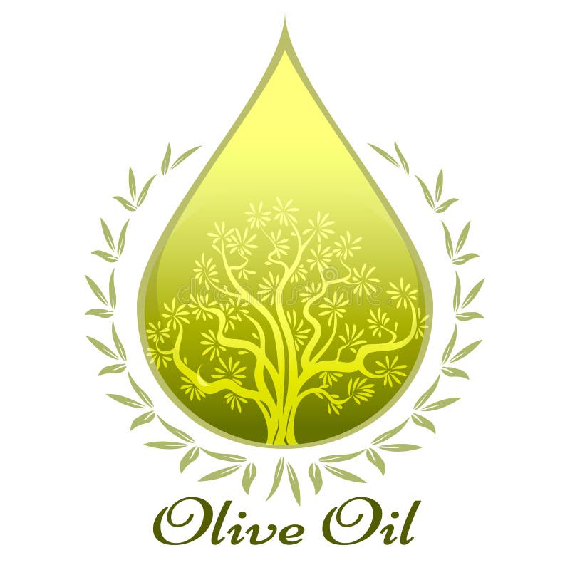 Olive oil label or emblem stock vector. Illustration of advertising ...
