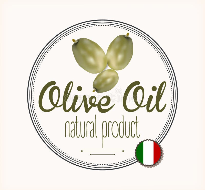 Olive oil label Italy stock vector. Illustration of agriculture - 73461904